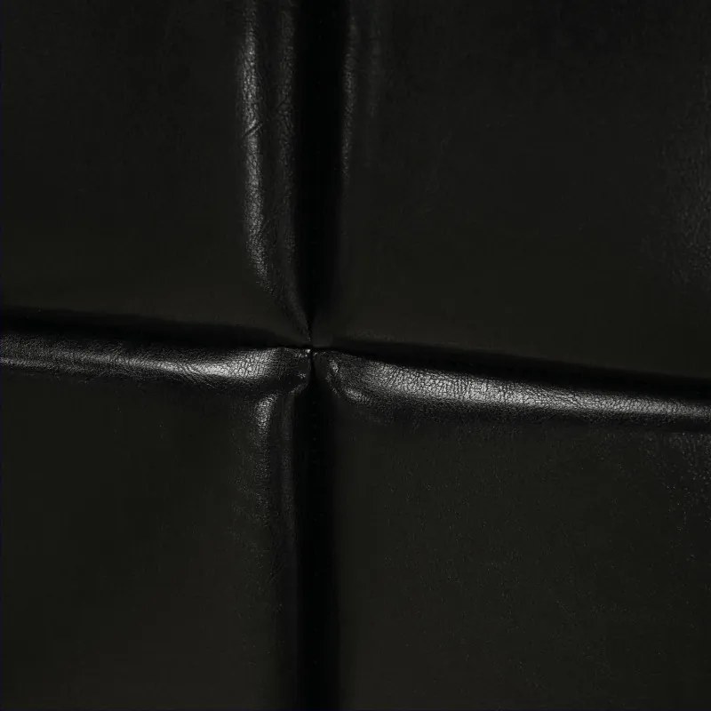 Manželská postel s roštem, 160x200, černá ekokůže, MIKEL Kondela 0000071440