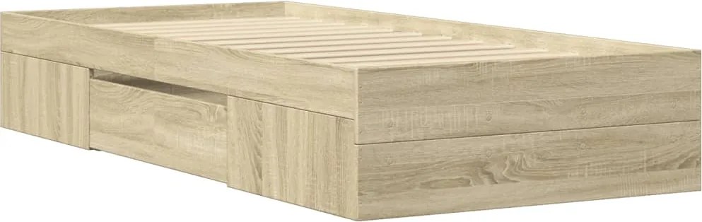 Rám postele bez matrace dub sonoma 90 x 190 cm kompozitní dřevo 3295522