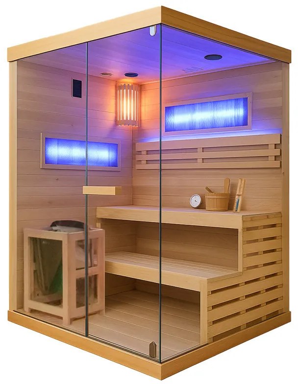 BPS-koupelny Finská sauna Relax HYD-6193 140x150, 3-4 osoby