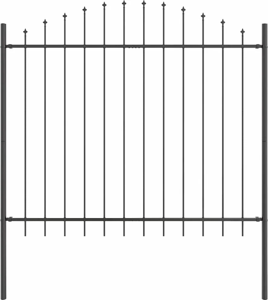Zahradní plot WOERDEN 2 ks 170 x 165 cm Práškově lakovaná ocel 3360096