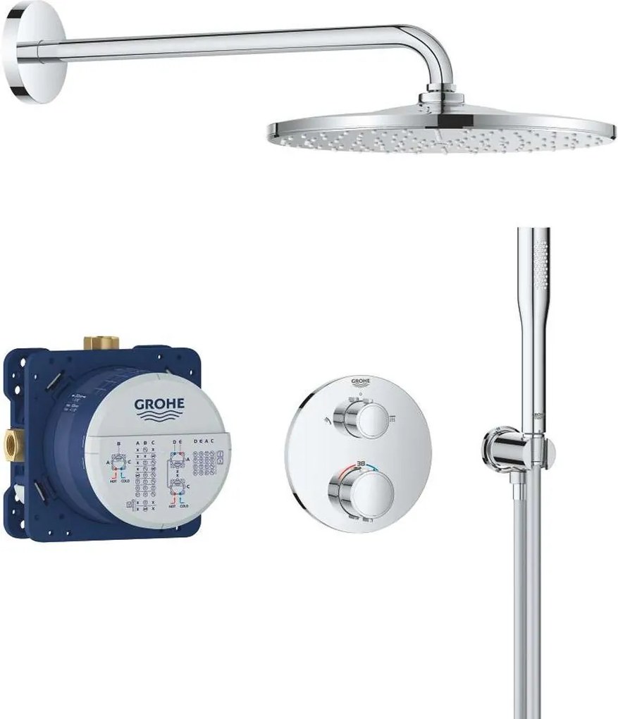 Grohe - Sprchový set s termostatem pod omítku, průměr 31 cm, chrom 34880000ROZ1