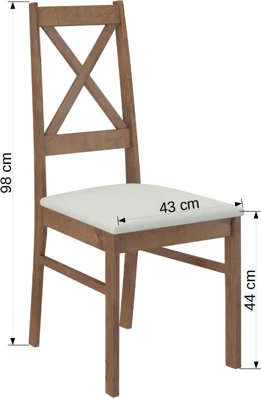 ADRK Furniture Sada stolu s židlemi RODOS 38 SE-ROD-38-S-B064