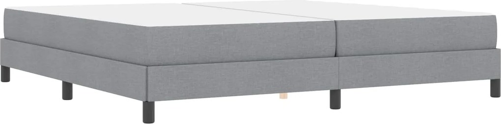 Postel s boxspringem Světle šedá 200 x 200 cm textil 3398514