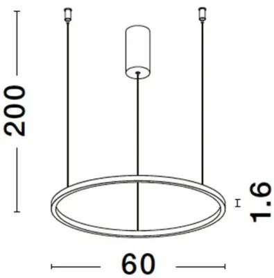 LED lustr Tarquin 60 bílé