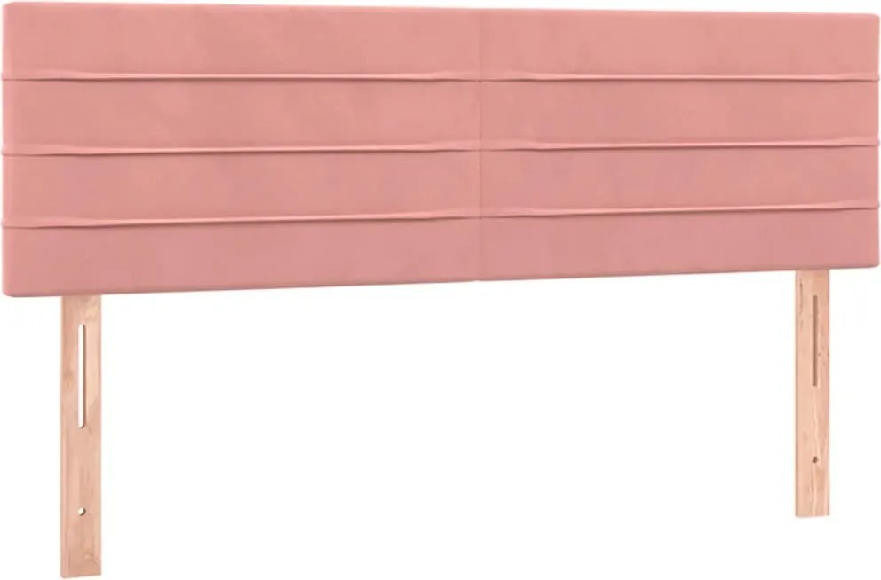 Box spring postel s matrací růžová 140x190 cm samet 3141364