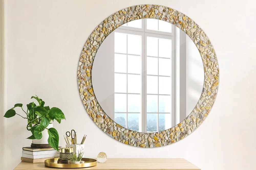 Kulaté dekorativní zrcadlo Lastrický vzor fi 70 cm
