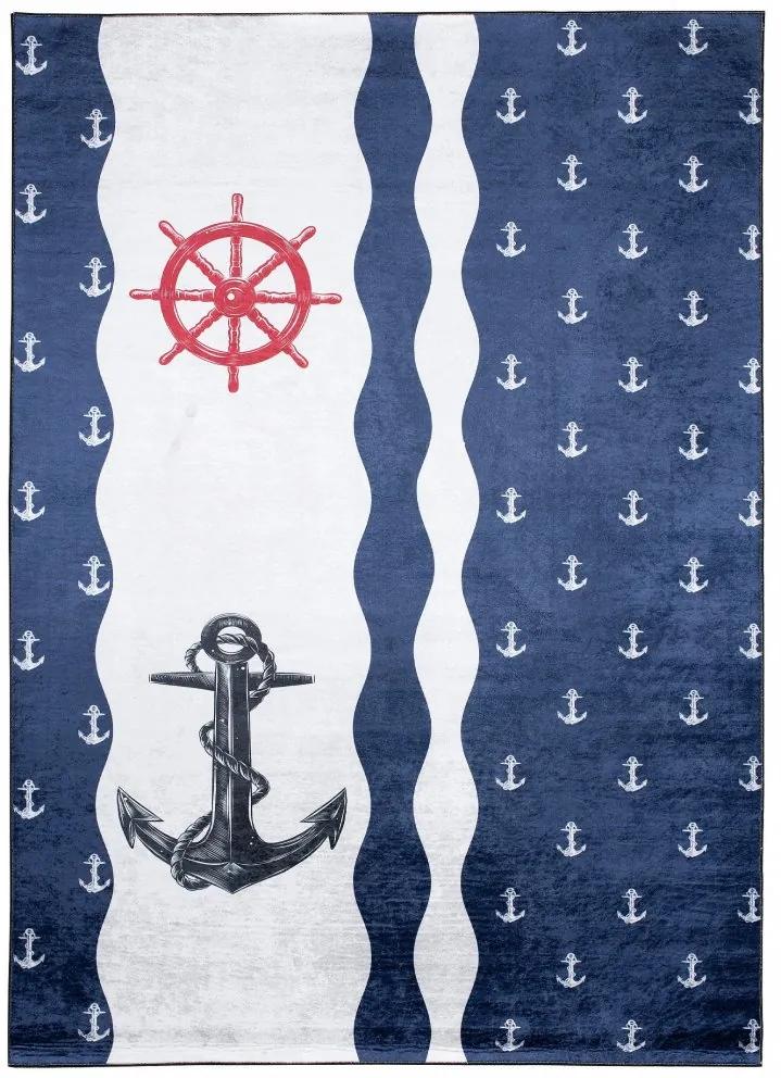 Dětský koberec s jednoduchým námořním motivem Šířka: 140 cm | Délka: 200 cm