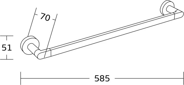 Mexen příslušenství, TIBER lázeňský držák, chrom, 7050524-00