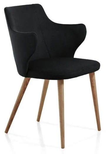 Max Home Židle s područkami Maddy vzorník tkaniny: crystal 01, nohy: dřevěné jasan přírodní