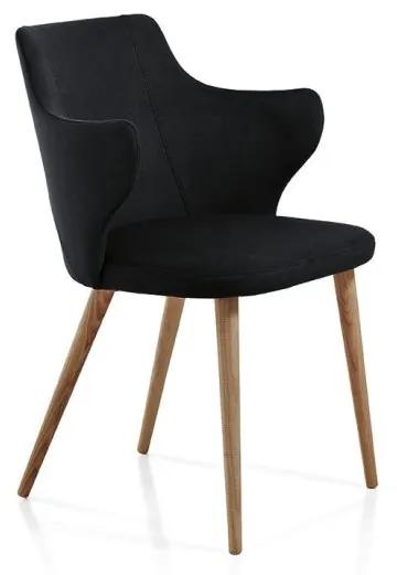Max Home Židle s područkami Maddy vzorník tkaniny: crystal 06, nohy: kovové kónické NERO OPACO