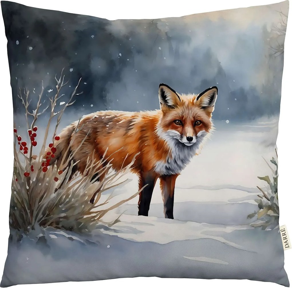 Dekorační povlak na polštářek Vánoční liška