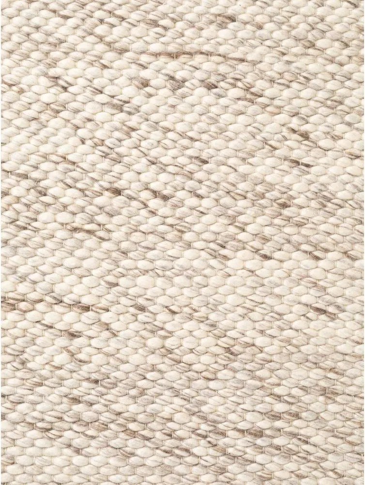 Béžový/v přírodní barvě ručně tkaný vlněný kulatý koberec ø 200 cm Lyon Beans – Elle Decoration