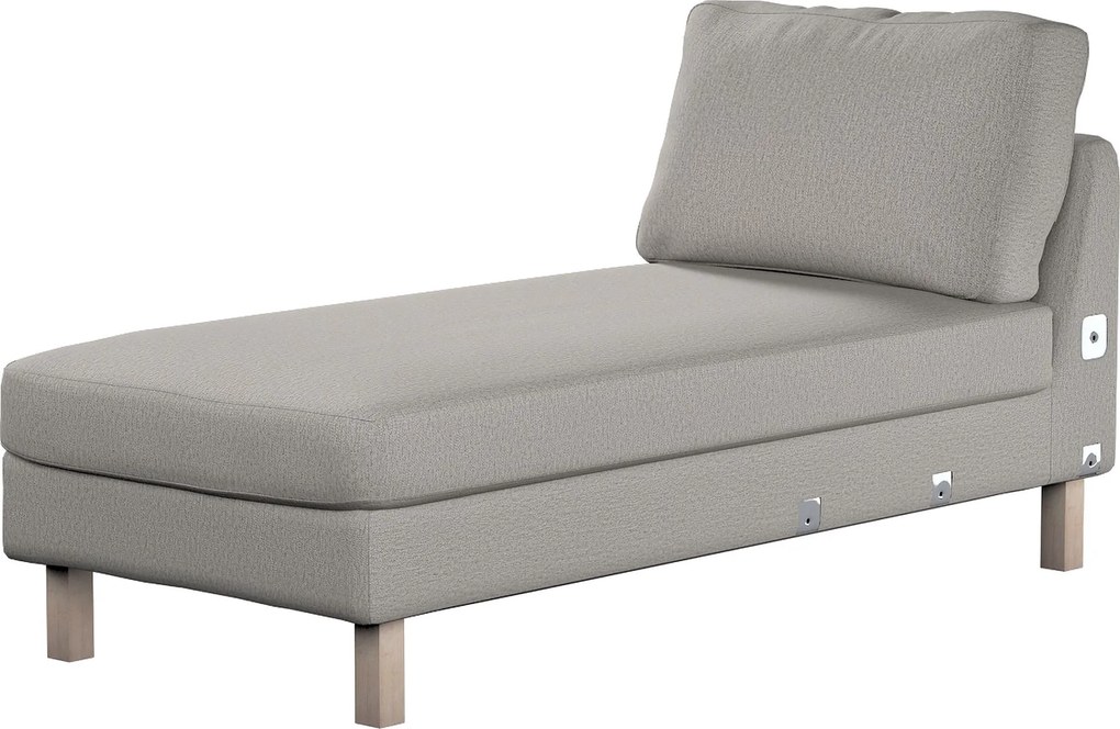 Potah na přídavný šezlong IKEA Karlstad, krátký barva šedá látka pletený vzor