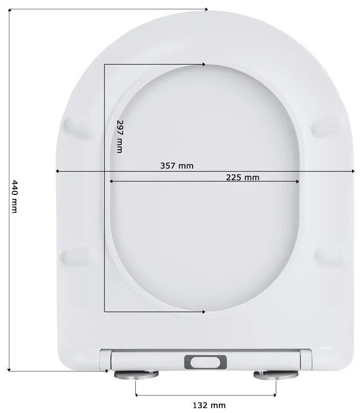 Gamma Magro, toaletní WC sedátko 438x361mm z duroplastu s pomalým zavíráním, bílá, GMA-MAGRO