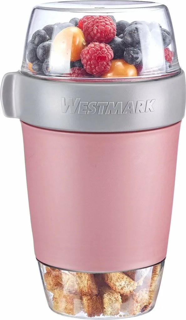 Westmark Třídílná dóza na jídlo, 1150 ml, růžová, L