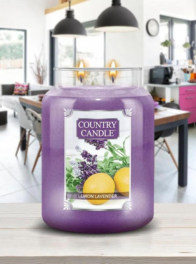 Country Candle – vonná svíčka Lemon Lavender (Citronová levandule), 680 g