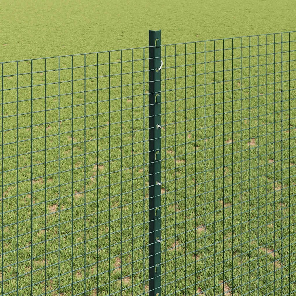 Svařovaná drátěná plotovina s tyčkami 25 x 1,4 m Zelená 3336489