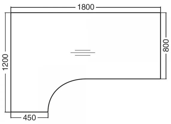 Ergonomický stůl ProOffice A 180 x 120 cm, levý