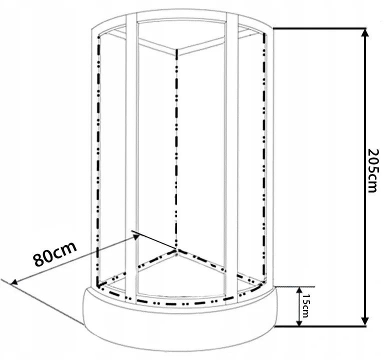 BPS-koupelny Sprchový box HYD-SB R305 80x80