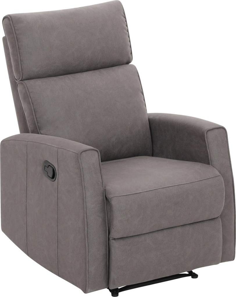 XXXLutz RELAXAČNÍ KŘESLO, kov, textil, šedá Xora - Relaxační křesla - 000454003901