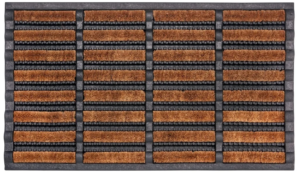 Hanse Home Collection koberce Rohožka Mix Mats Brushes 105647 Black Cocos ROZMĚR: 45x75