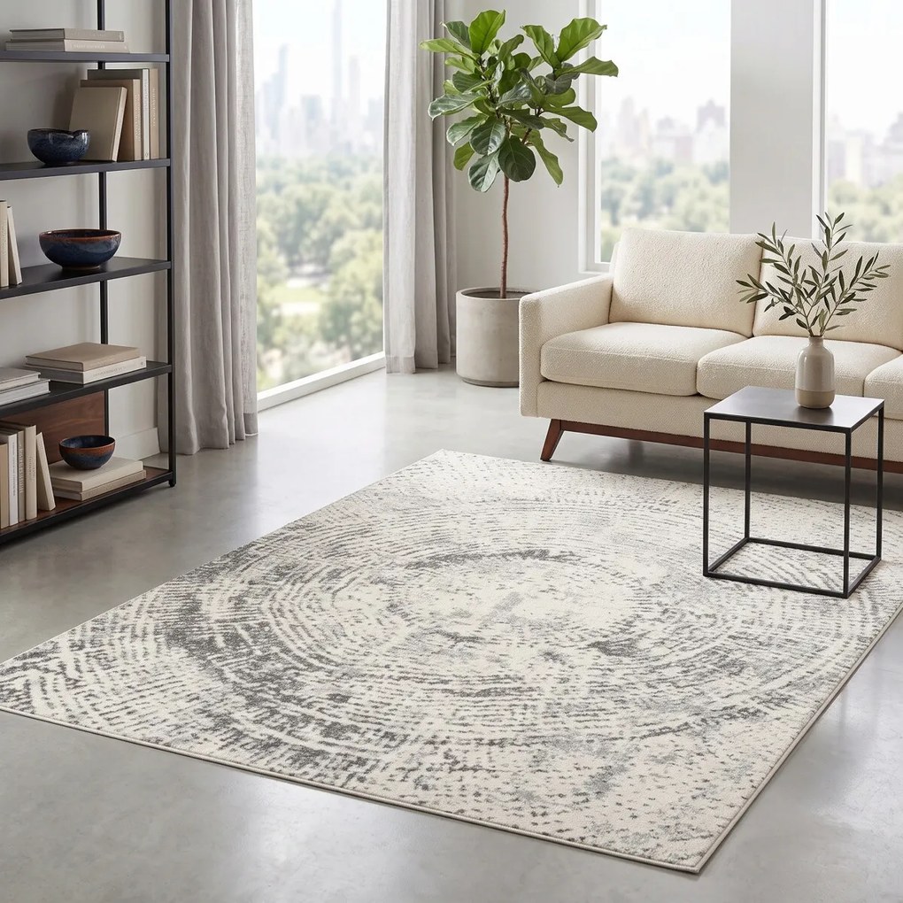Angel Carpet, Kusový koberec Aurora 55 Grey, 80x150, šedá, kancelář