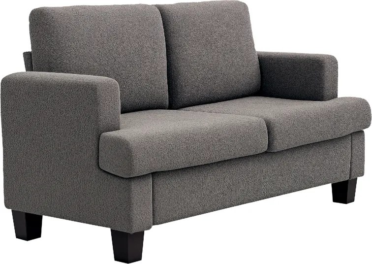 HOMCOM 2-místná pohovka 120 cm s odnímatelnými polštáři na opěradle, čalounění z chenillu pro obývací pokoj, ložnici, kancelář, tmavě šedá