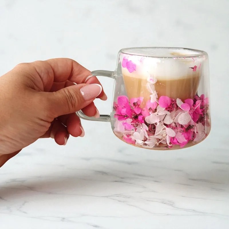 Flamenco Mystique Termoska s hortenzií a růží 180 ml 1 ks - designová termoska 188 SZK