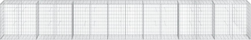 Gabionový koš s víkem 700 x 50 x 100 cm pozinkované železo 3295148