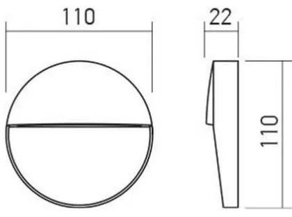 Redo 90473 - LED Venkovní nástěnné svítidlo LANDER LED/3W/230V IP54 antracit
