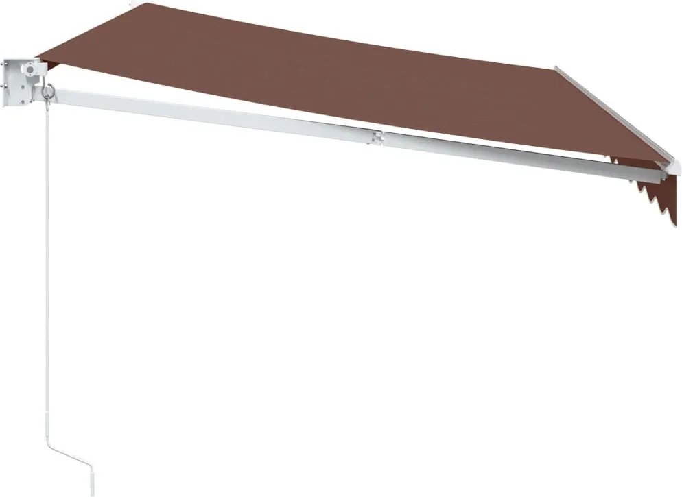 Ručně zatahovací markýza hnědá 350 x 250 cm 3215699