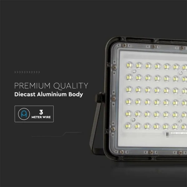 LED Venkovní solární reflektor LED/15W/3,2V IP65 6400K černá + DO