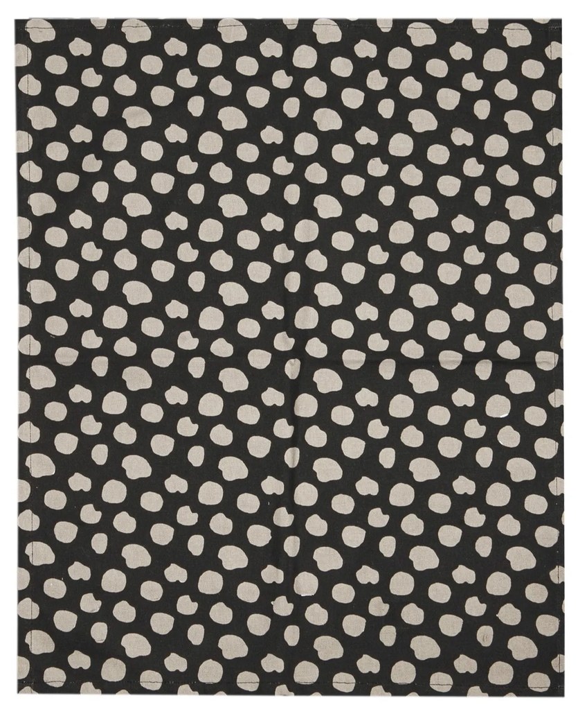 Storefactory Bavlněná utěrka EKERUM 45 x 60 cm, černá barva, textil