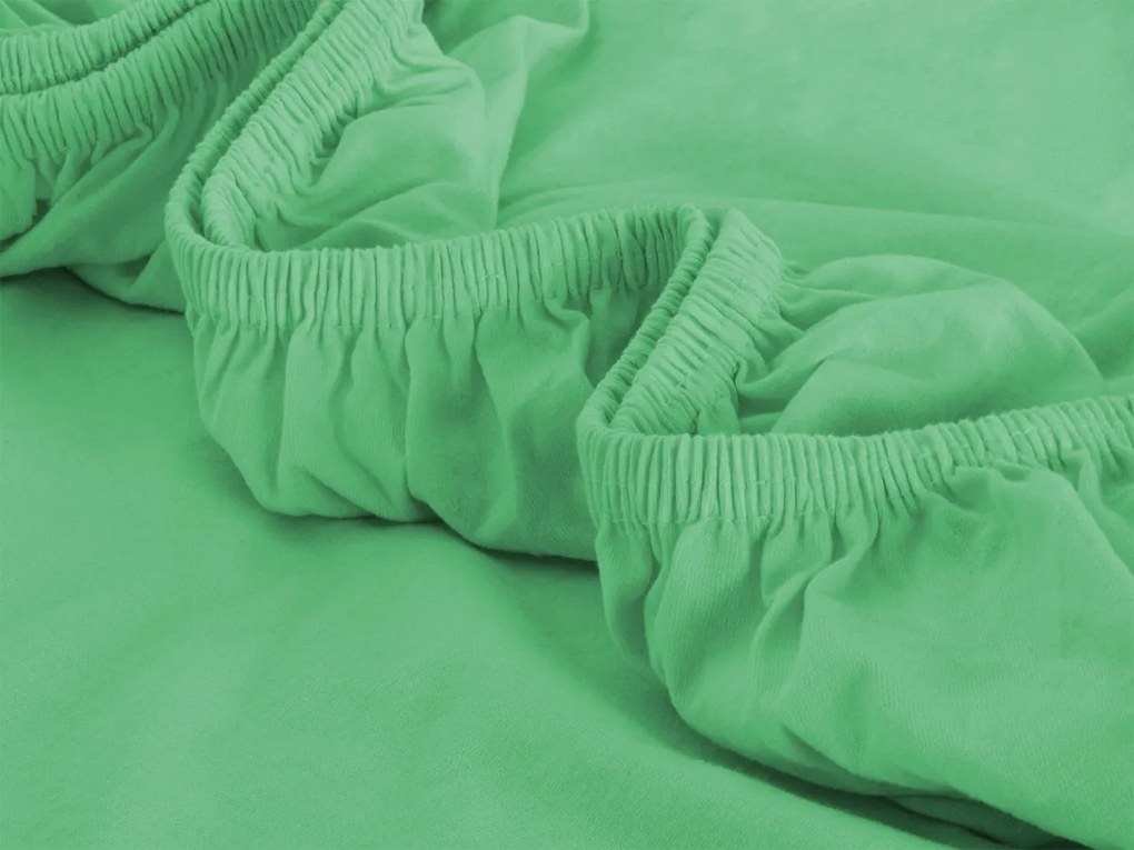 XPOSE® Jersey prostěradlo Exclusive - letní zelené 200x200 cm