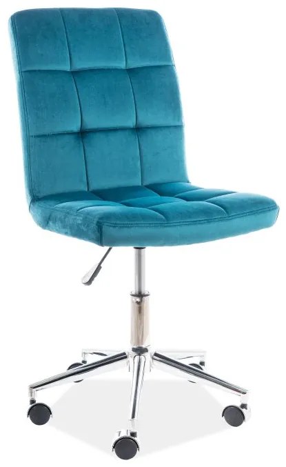 SIGNAL Kancelářská židle - Q-020 Velvet, čalouněná, různé barvy na výběr Čalounění: světle šedá (Bluvel 14)