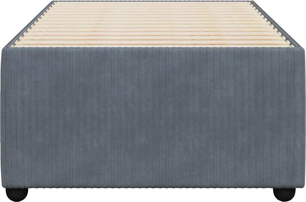 Rám postele bez matrace tmavě šedá 100 x 200 cm samet 3284989