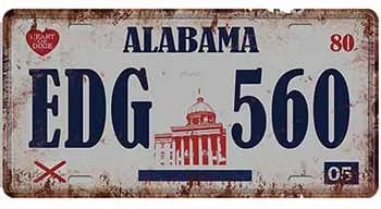 Cedule značka Alabama