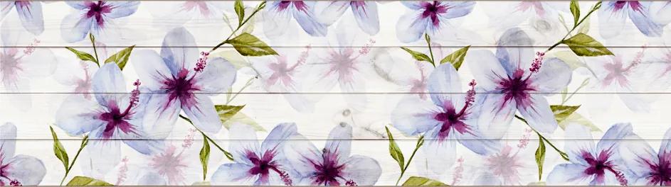 AG Design Samolepící bordura - Fialové květy, 13,8cm x 5m,  WB 8235
