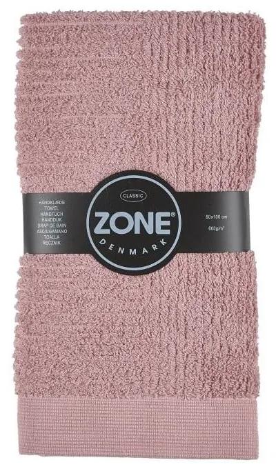 Růžový ručník Zone Classic, 50 x 100 cm