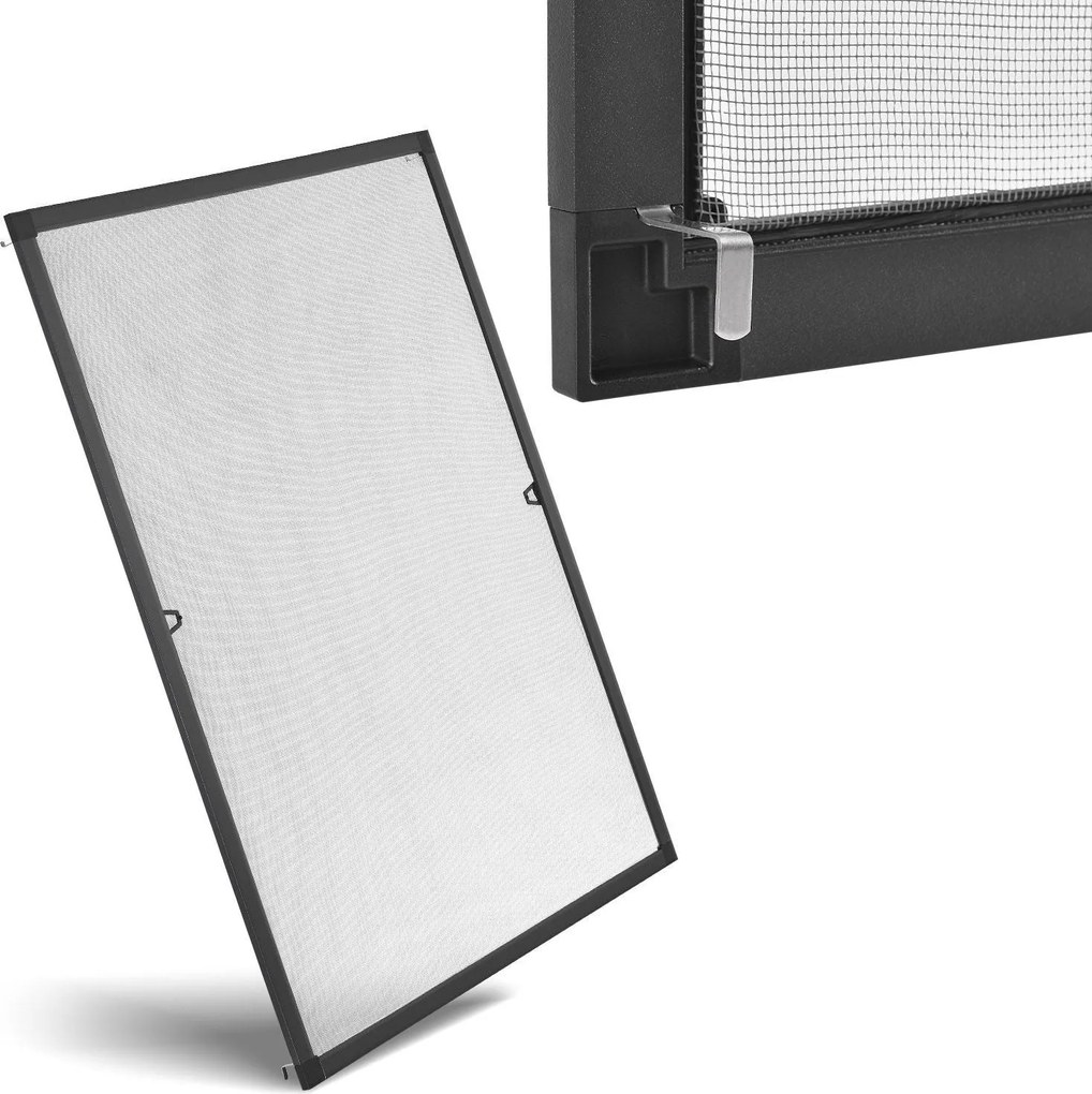 Juskys Okenní síť proti hmyzu s hliníkovým rámem Barva: Bílá, Velikost: 120 × 140 cm