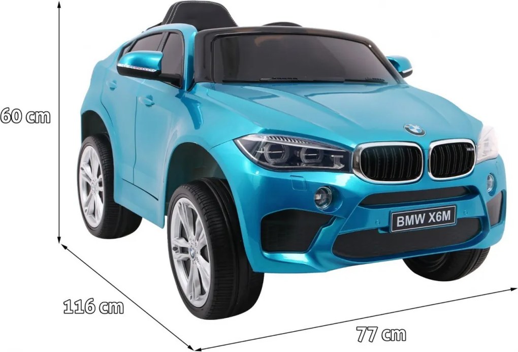 Ramiz Dětské elektrické autíčko BMW X6M lakované - modré SUV + dálkové ovládání