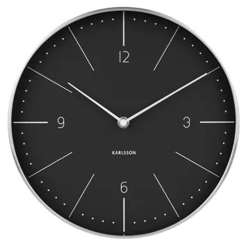 Nástěnné hodiny Percy, 27,5 cm, černá