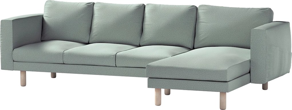 Potah na pohovku IKEA Norsborg 4-místná se šezlongem barva zelená látka pletený vzor