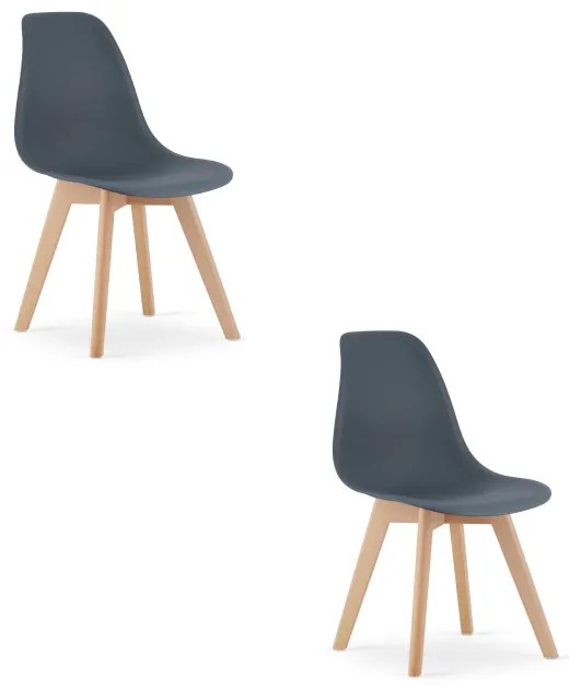 Set dvou jídelních židlí KITO břidlicový (2 ks)