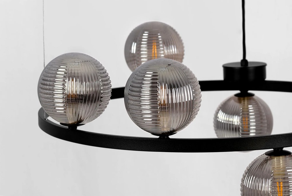 Lustr do obýváku Kaja MONZA K-5703 černá barva 6xG9