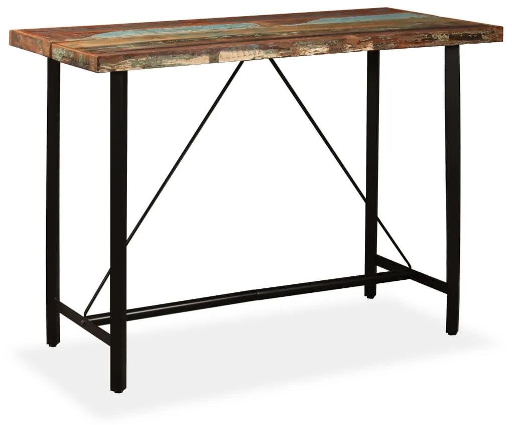 245441 vidaXL Barový stůl z masivního recyklovaného dřeva 150 x 70 x 107 cm