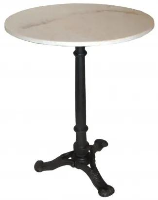 Industrial style, Kávový stolek s mramorovou deskou 75 x60 cm (351)