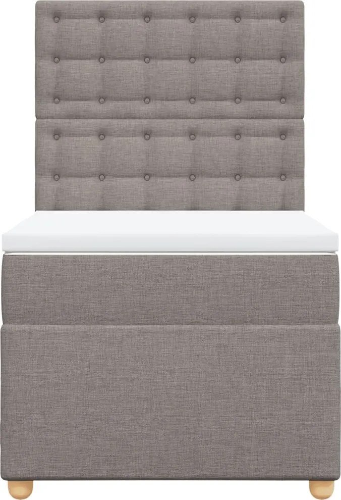 Box spring postel s matrací taupe 90x200 cm textil 3291181