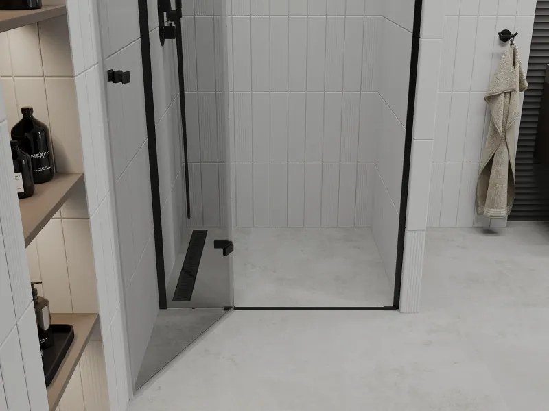 Mexen ROMA sprchové otevírací dveře ke sprchovému koutu 110 cm, černá-transparentní, 854-110-000-70-00
