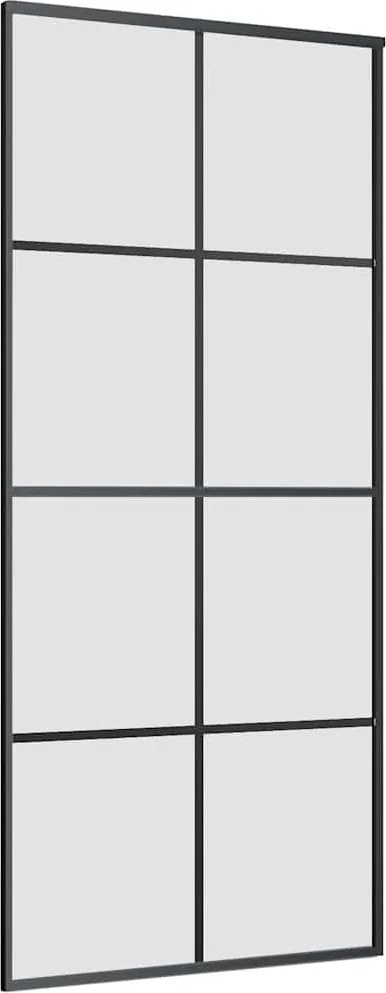 Posuvné dveře se sadou kování černé 90x205 cm ESG Glass 3375865